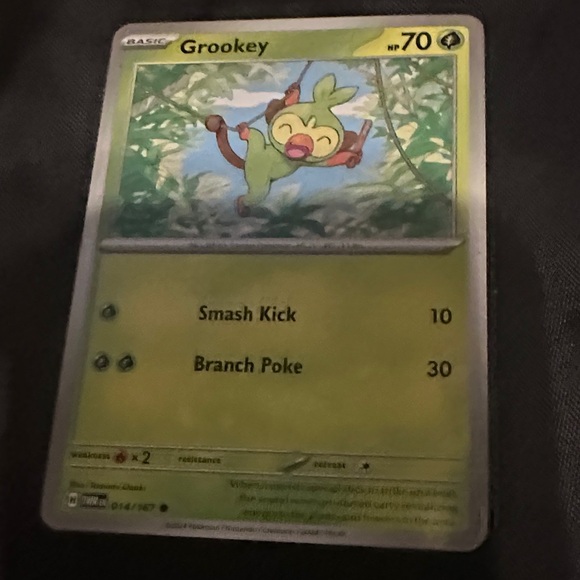 Pokemon | Toys | Pokemon Grookey Trading Card Green And Yellow | Poshmark